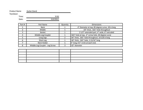 Disassembly Chart Pdf
