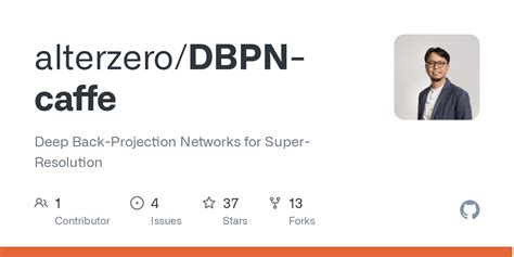 GitHub Alterzero DBPN Caffe Deep Back Projection Networks For Super Resolution