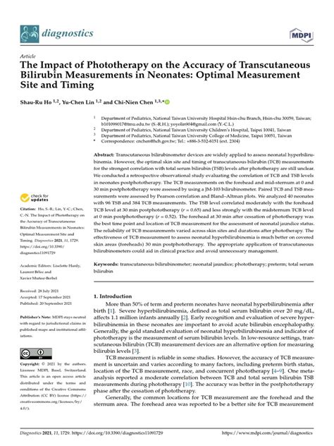 The Impact Of Phototherapy On The Accuracy Of Transcutaneous Bilirubin Measurements In