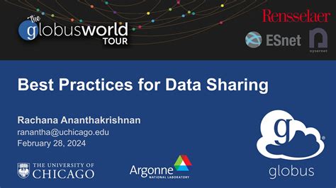 Best Practices For Data Sharing Using Globus Ppt
