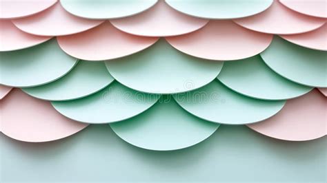 Layered Semicircular Forms Arranged In A Decorative Interlocking