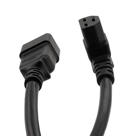 Iec C20 To Iec C21 Left Angle High Temp Power Cord 20 Amp 6ft