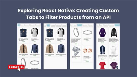 Exploring React Native Creating Custom Tabs To Filter Products From An