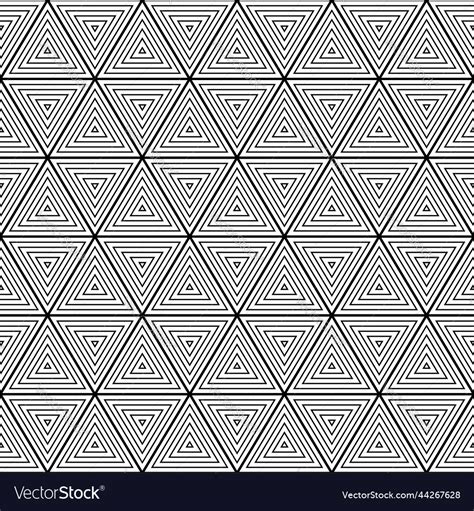 A Seamless Pattern Of Nested Triangles With Thin Vector Image A Seamless Pattern Of Nested Triangles With Thin Vector Image
