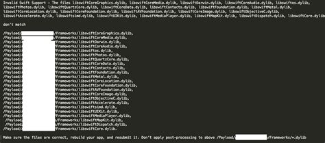 Xcodebuild Invalid Swift Support Files Don T Match Xcode Stack Overflow