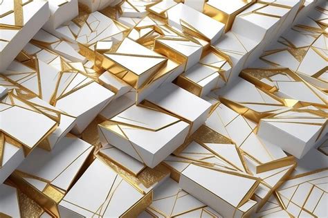 3d Render Of An Angular Geometric Abstract Wallpaper Background In