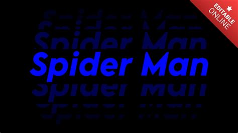 Spider-Man | Blue Stacked | Text Effect Generator
