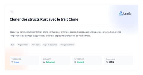 Programmation Rust Trait Clone Copie De Ressources Labex