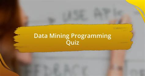 data mining programming quiz sg
