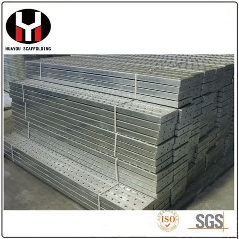 Hight Duty Construction Scaffold Boards Walking Platform Metal Deck Steel Plank For Scaffolding