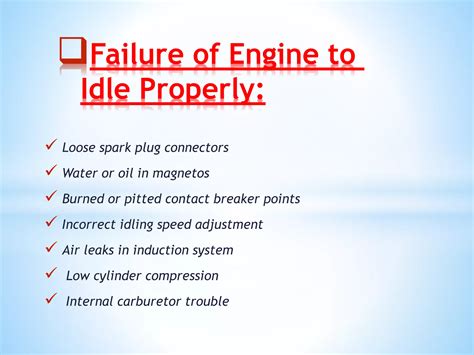 Troubles In Engine System Pptx