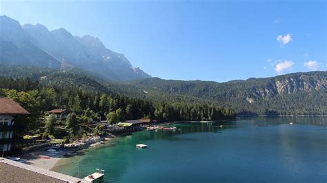 Eibsee Hotel Grainau Blick Nach Südwesten Zur Zugspitze Foto