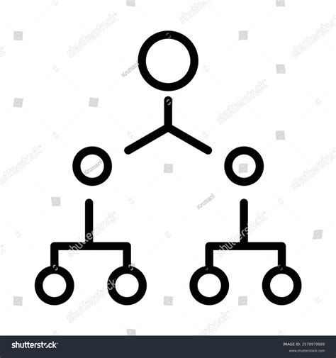 Hierarchical Structure Icon Black White Logo Stock Vector Royalty Free 2578979989 Shutterstock