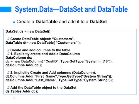Presentation On The Adonet Framework In C Pdf Databases
