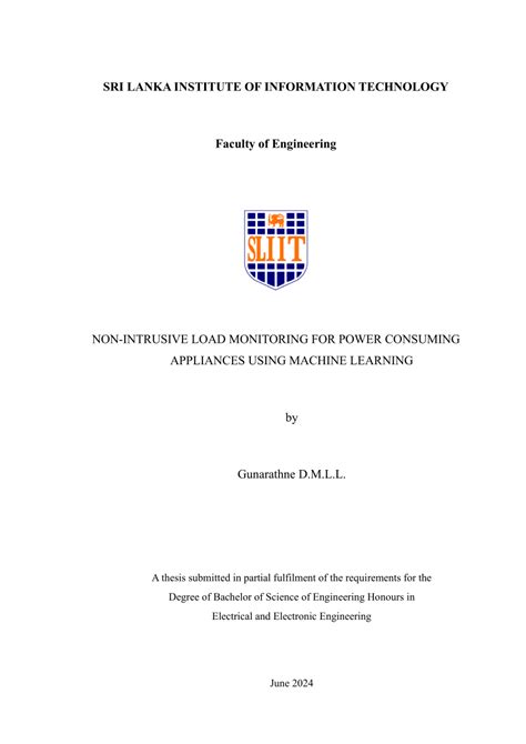 Pdf Non Intrusive Load Monitoring For Power Consuming Appliances Using Machine Learning