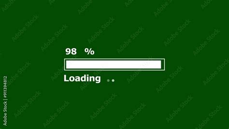 Progress Bar Animation Loading Buffer Progress Bar 100 Percent Loading Bar Animation On Green