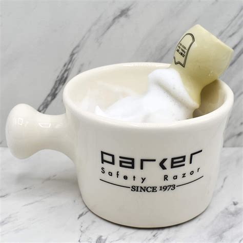 Parker Safety Razor Deluxe Stoneware Apothecary Shaving Mug Handmade