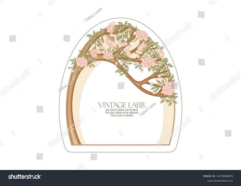 Tree Branch Flowers Border Frame Template Stock Vector Royalty Free 2473689825 Shutterstock