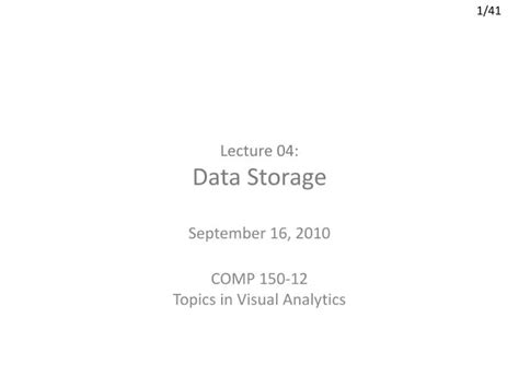 Ppt Lecture 04 Data Storage Powerpoint Presentation Free Download