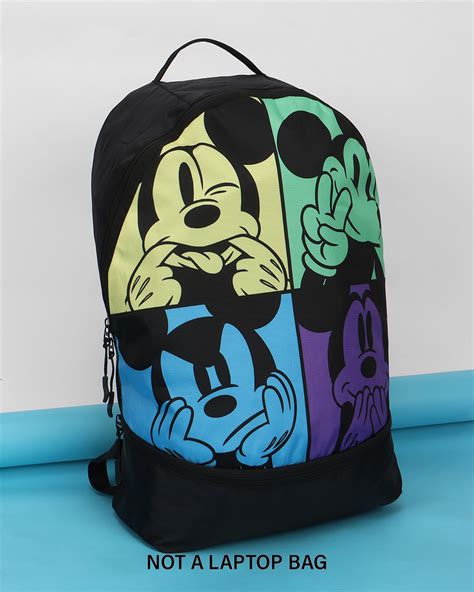 Buy Unisex Black Mickey Moments Small Backpack Online In India At Bewakoof