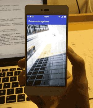 An Imageview Can Auto Scroll With Device Rotating