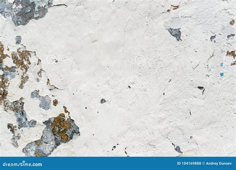 Rust Spots Of Various Shapes And Sizes On The Old Metal Surface Painted White Royalty Free
