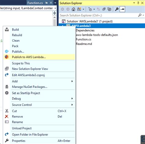 Aws Lambda Function In C