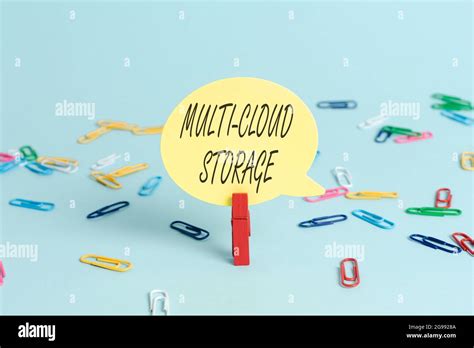 Handwriting Text Multi Cloud Storage Internet Concept Use Of Multiple