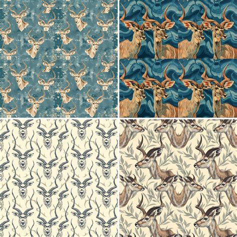Kudu Pattern Digital Paper 20 Seamless Patterns For Crafts And Commercial Use Print Ready