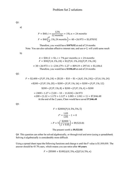 Problem Set Solutions Problem Set solutions Q a 𝑃 𝑖 𝑚𝑜𝑛𝑡ℎ𝑠 𝑛