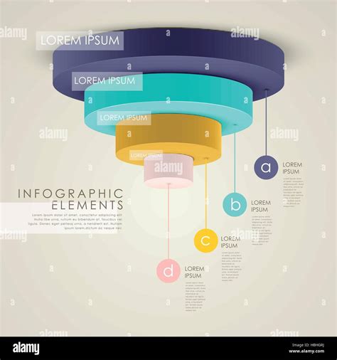 Realistic Vector Abstract 3d Pie Chart Infographic Elements Stock