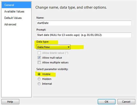 Reporting Services How To Use Parameters In Report When Using SSRS Matrix And Table Wizard