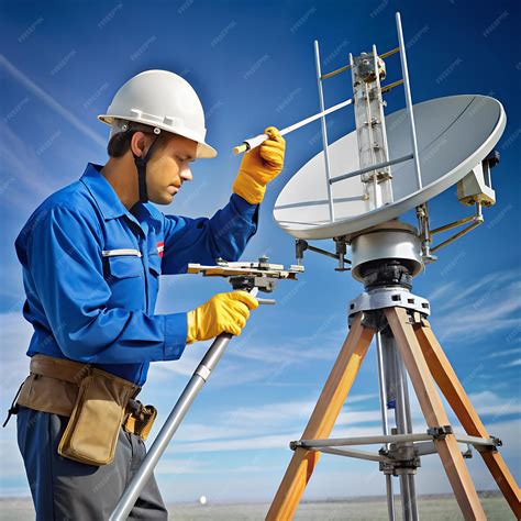 Antenna Alignment Process With A Technician Using A Compass Premium