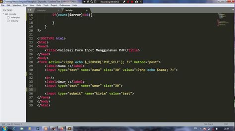 Beberapa Teknik Validasi Form Input Menggunakan Php Youtube