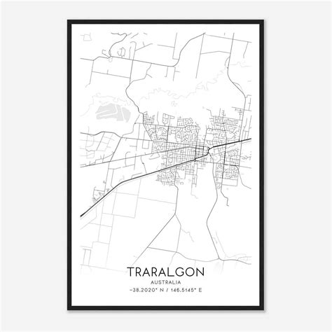 Custom Traralgon Australia Map Poster Mapmory