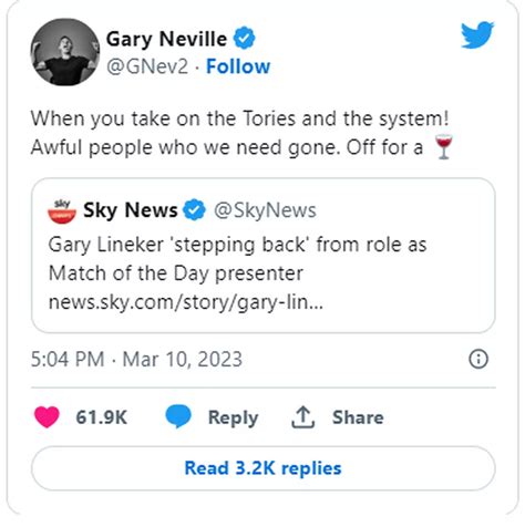 The Gary Lineker V BBC Row Told In Tweets Chronicle Live
