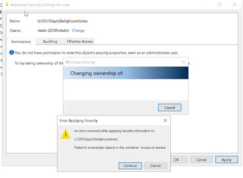 Permissions Cannot Open Folderread File On Windows File System