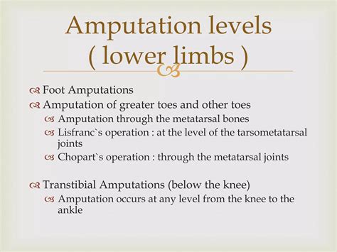 Amputation And Role Of An Occupational Therapist In Amputee Pptx