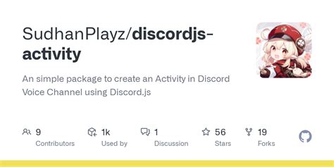 github sudhanplayz discordjs activity an simple package to create an
