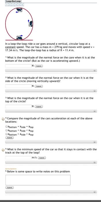Solved Loop The Loop In A Loop The Loop Ride A Car Goes