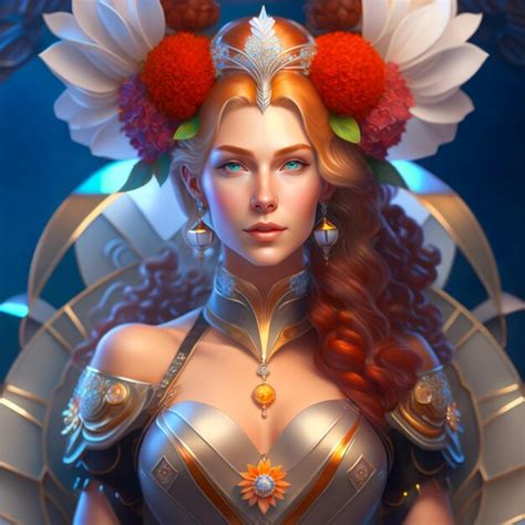 Premium Ai Image Flower Girl