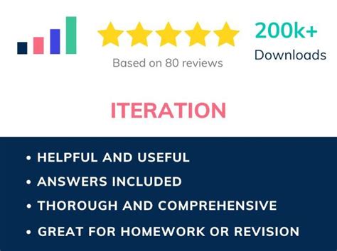 Iteration Teaching Resources