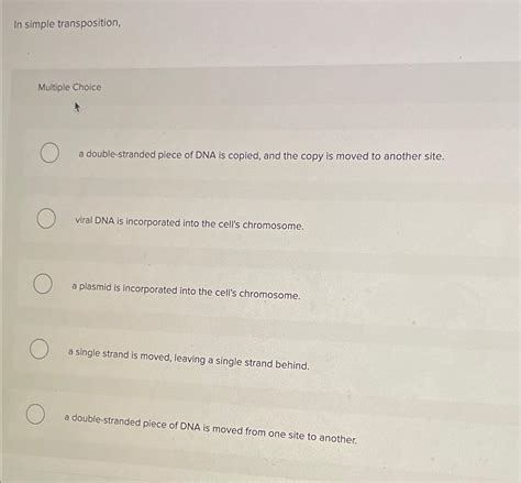 Solved In simple transposition,Multiple Choicea | Chegg.com