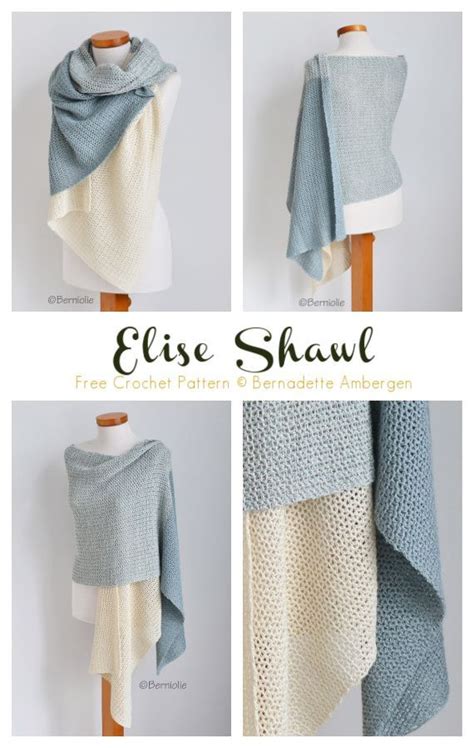 Elise Shawl Crochet Free Patterncrochetknitting Crochet Shawl Pattern