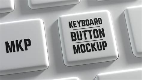 Premium Psd Computer Keyboard Button Mock Up Design