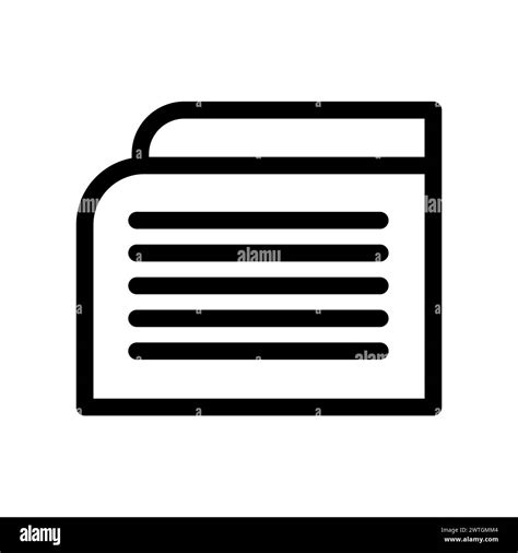 Black Vector Newspaper Icon On White Background Stock Vector Image