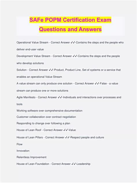 Safe Popm Certification Exam Questions And Answers Safe Popm Stuvia Us