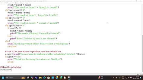 Dhanapriya D On Linkedin Built A Simple Calculator In Python 🐍🧮 This Calculator Can Perform