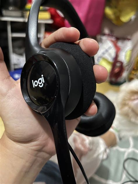 Logitech Black And White Headset Audio Headphones Headsets On Carousell