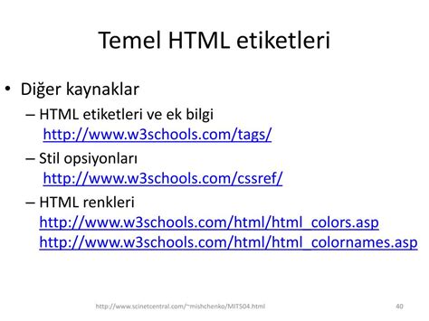 ppt mit50 4 İnternet ve web programlama html ve web tasarımı İlkeleri powerpoint presentation